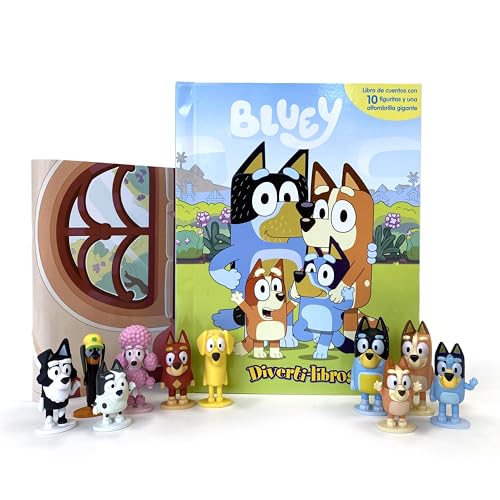 BLUEY LIBRO DE CUENTOS CON 10 FIGURAS - Editorialsaid